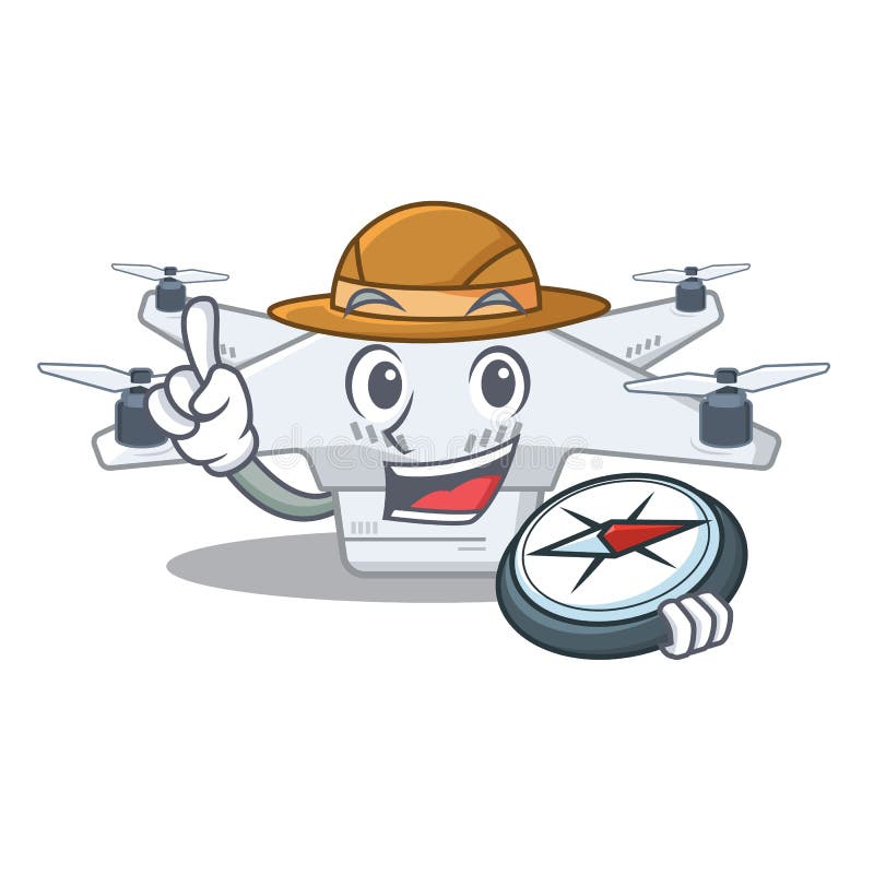 Explorer Drone in the a Character Shape Stock Vector - Illustration of ...