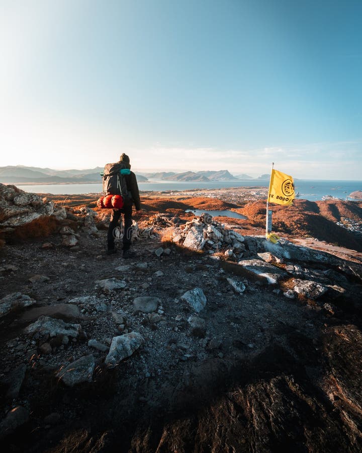 Explorer Enjoying His Hike in Norway Editorial Photography - Image of ...