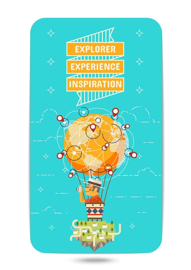Explorer Experience Inspiration Stock Vector - Illustration of ...