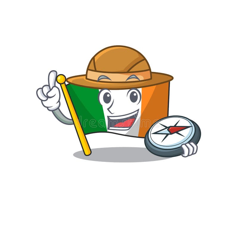 Explorer Flag Ireland Stored in Mascot Drawer Stock Vector ...