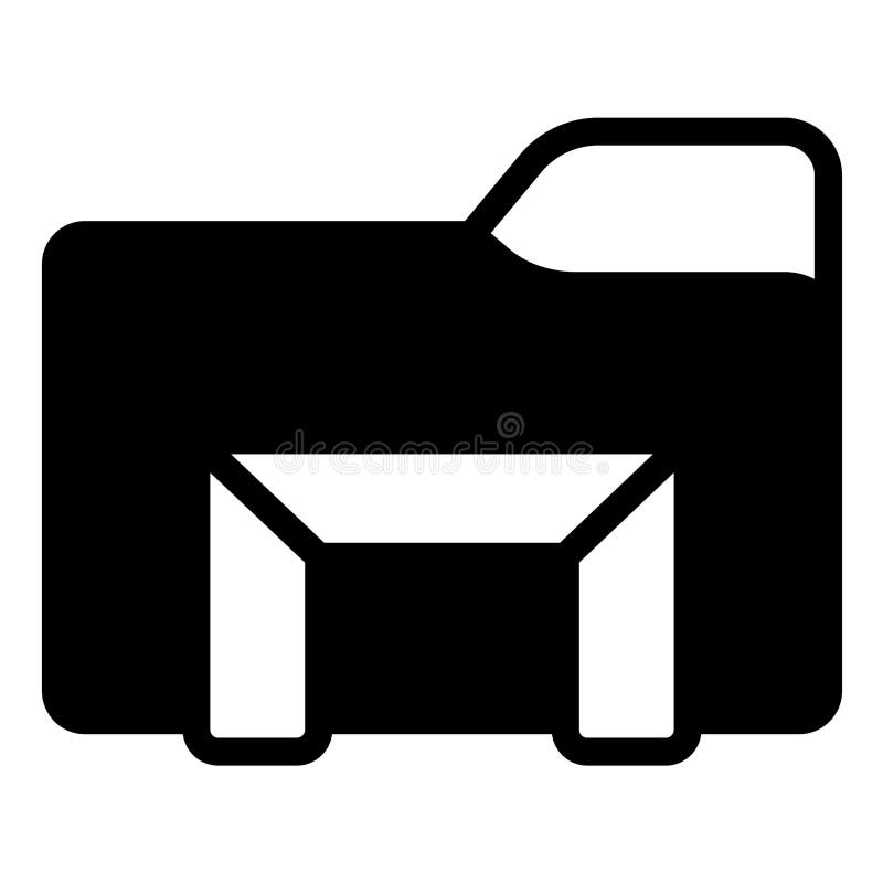 Explorer Folder Solid Icon, Windows Pack Concept. Vector Graphics Stock ...