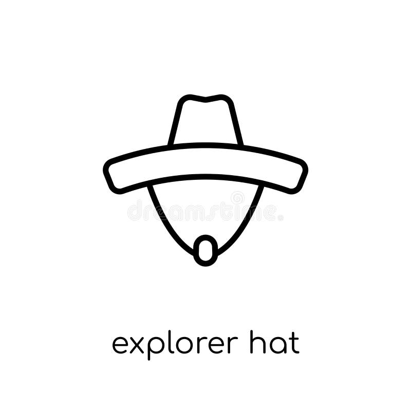 Explorer Hat Icon From Camping Collection. Stock Vector - Illustration ...