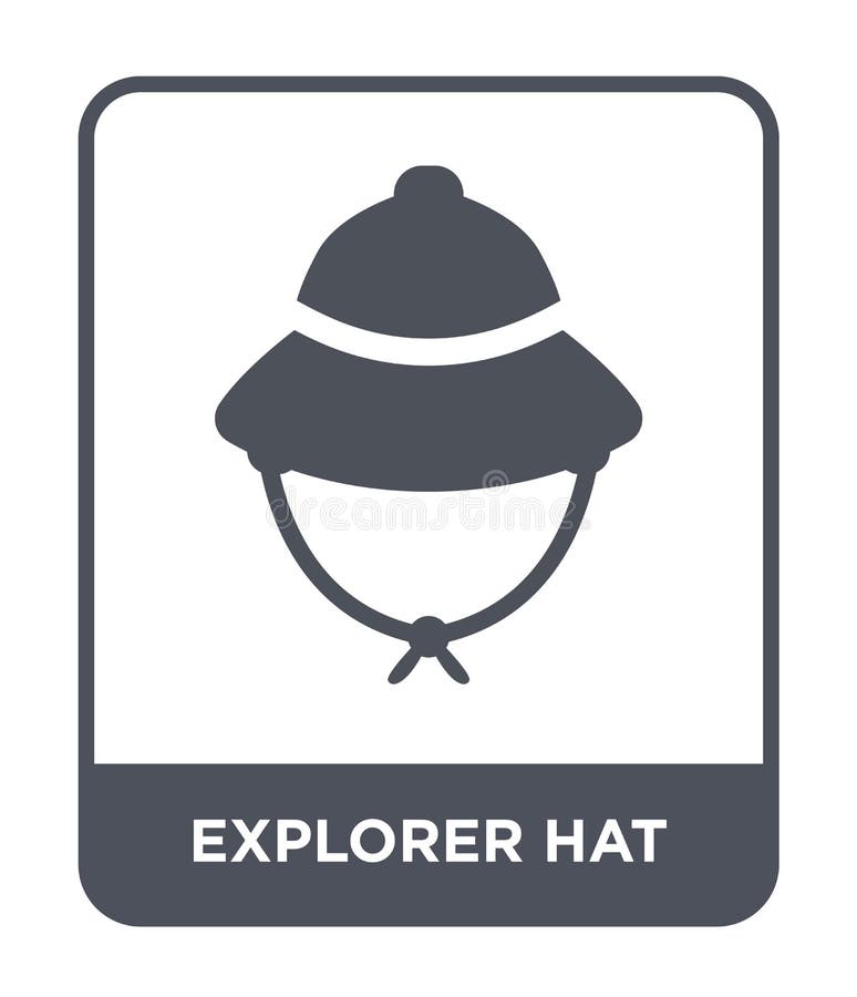 Explorer Hat Icon in Trendy Design Style. Explorer Hat Icon Isolated on ...