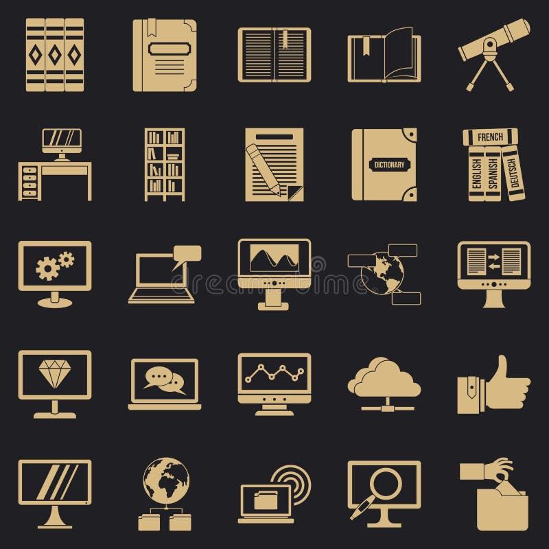 Explorer Icons Set, Simple Style Stock Vector - Illustration of idea ...