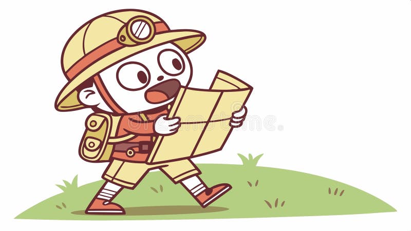 Explorer with Map and Backpack, Adventure and Travel for Discovery and ...