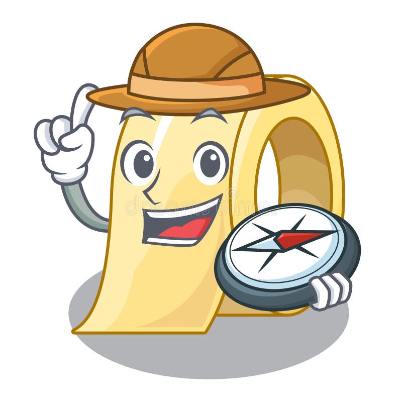 Explorer Masking Tape Isolated with the Mascot Stock Vector ...