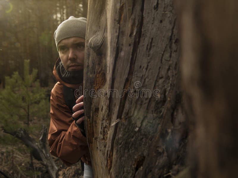 Explorer Observes in Search of Something New Stock Photo - Image of ...