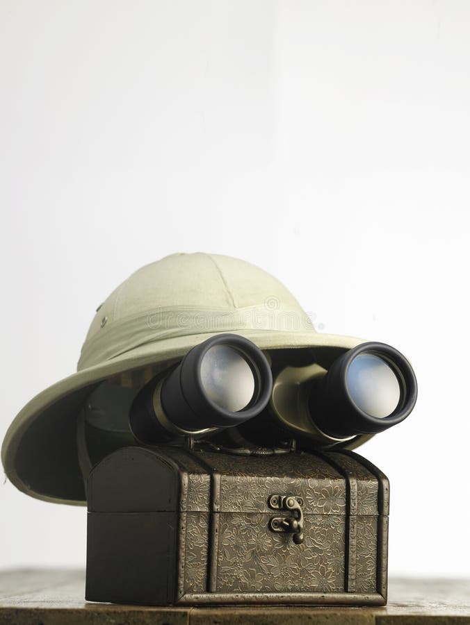 Explorer stock image. Image of trunk, gear, hunt, binoculars - 84484297