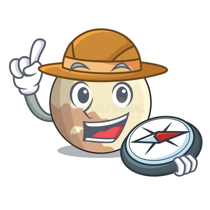 Explorer Planet Saturn in the Cartoon Form Stock Vector - Illustration ...