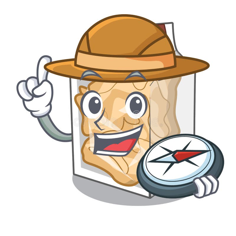 Explorer Pork Rinds in the Mascot Shape Stock Vector - Illustration of ...