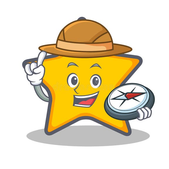 Explorer Star Character Cartoon Style Stock Vector - Illustration of ...