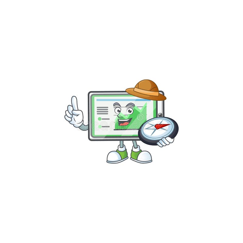 Explorer Up Chart Horizontal Table Shape Character Stock Vector ...