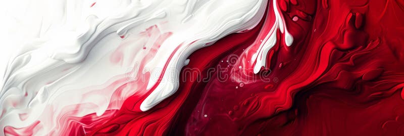 Exploring Abstract Art through Vibrant Red and White Fluidity ...