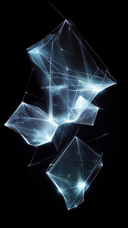 Exploring Abstract Geometric Light Structures, a Visual Journey Stock ...