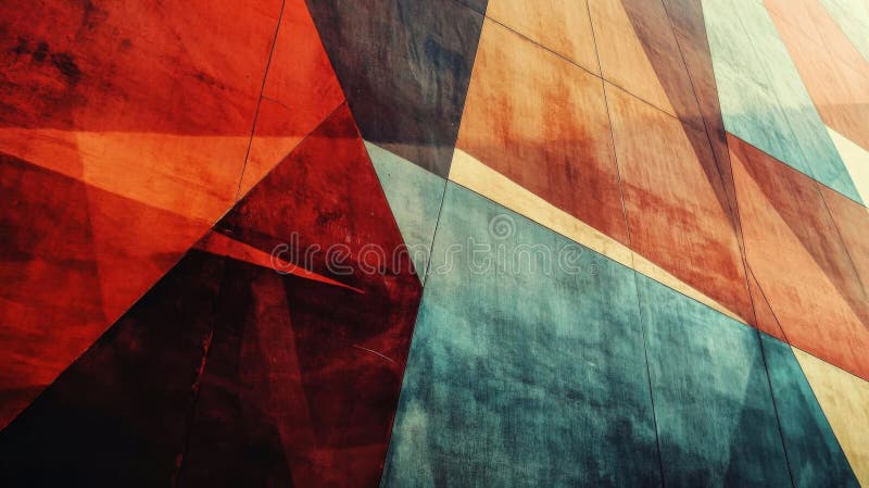 Exploring Abstract Geometric Wall Designs with Textured Surfaces Stock ...