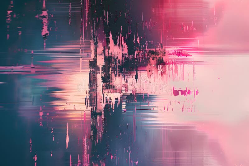 Exploring Abstract Glitch Art, Pink and Teal Digital Textures with ...