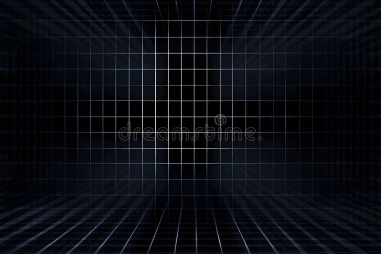 Exploring the Abstract, a Grid of Dark Squares, Illuminated Lines ...