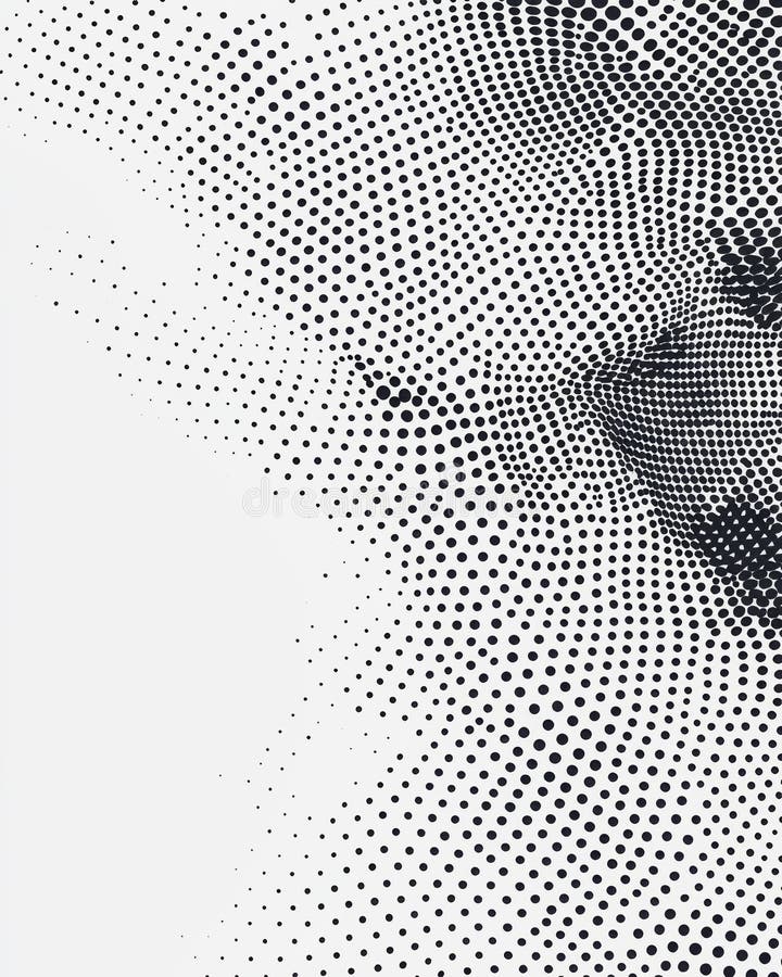 Exploring Abstract Halftone Wave Patterns with Minimalist Black Dots on ...