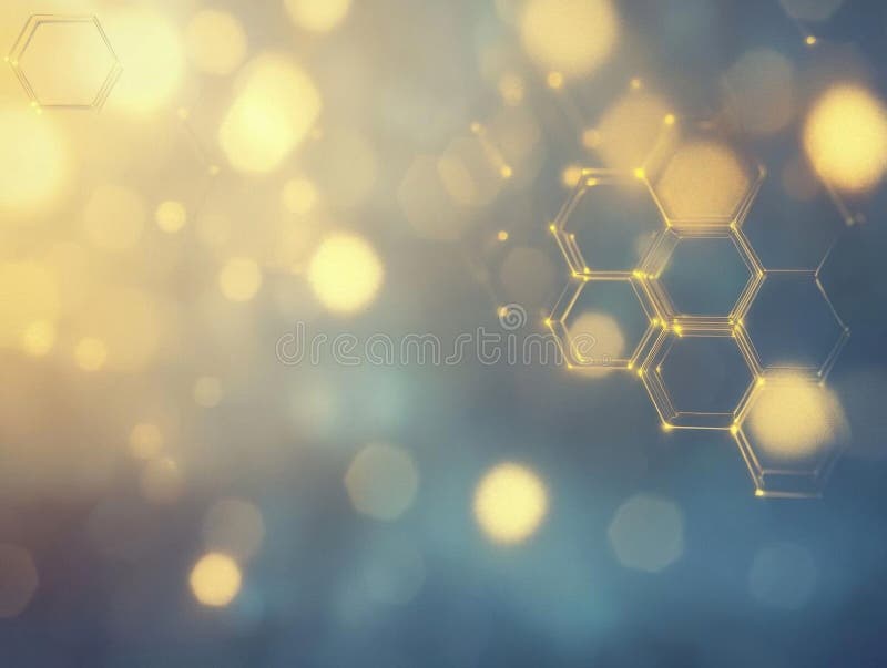 Exploring Abstract Hexagonal Structures Glowing Softly Stock ...