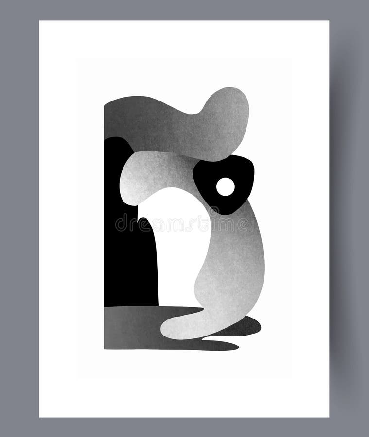 Exploring Abstract Monochrome Shapes within a Dynamic Composition of ...