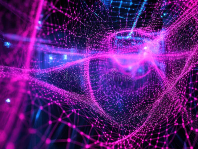 Exploring Abstract Pink & Blue Network, Digital Art S Mesmerizing ...