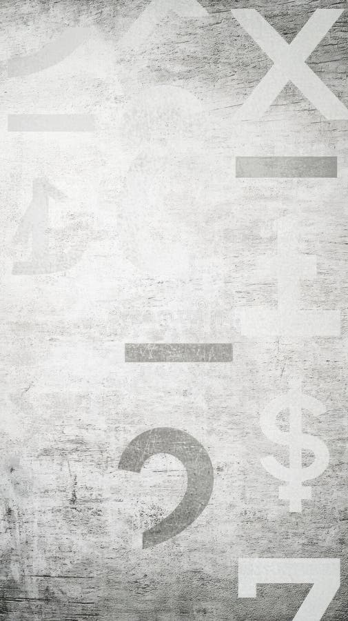 Exploring Abstract Symbols, Numbers, Shapes, and Signs on a Textured ...