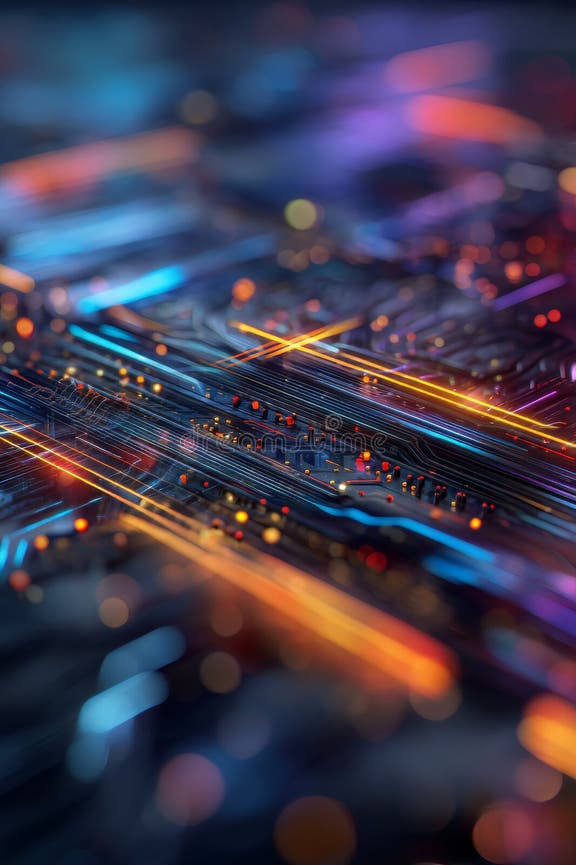 Exploring Abstract Technology Backgrounds: Colorful Lines and Dots ...