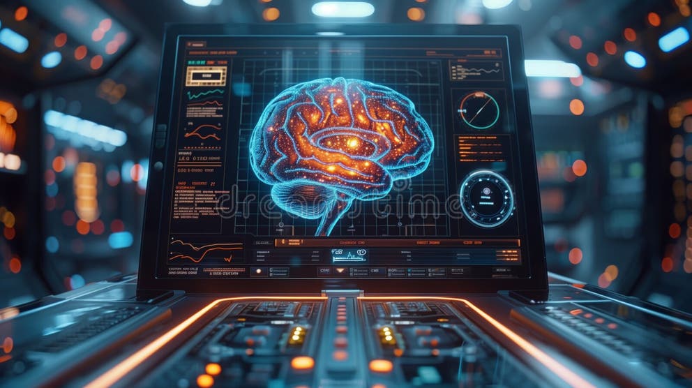 Exploring Advanced Digital Control Panel with Brain Visualization in a ...