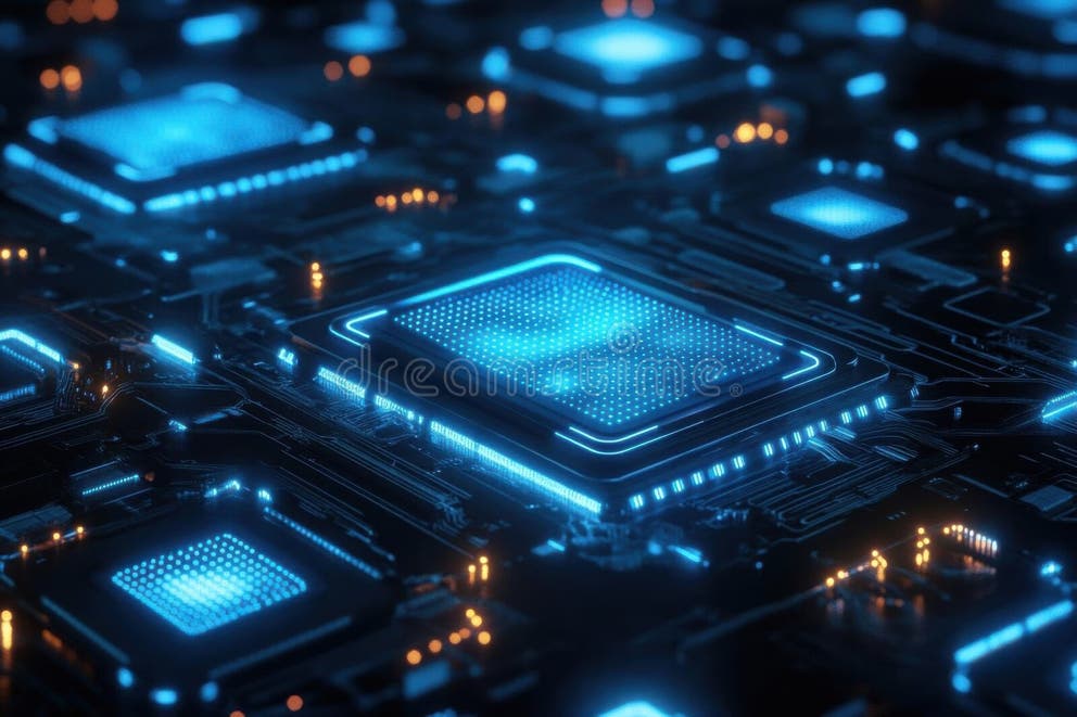 Exploring Advanced Semiconductor Chips on Motherboard, Powering ...