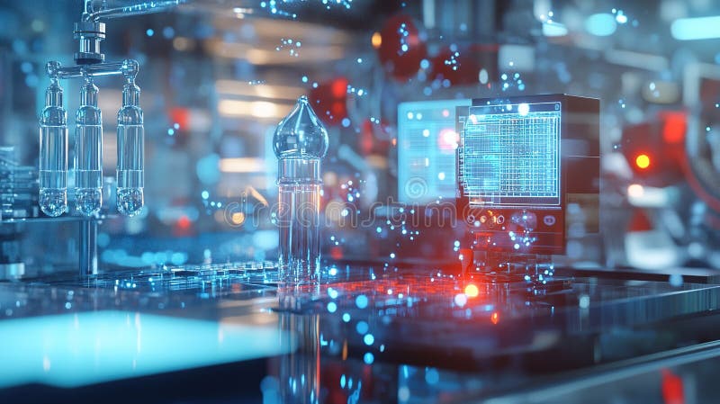 Exploring Advanced Technology in a Laboratory with Glowing Circuits and ...