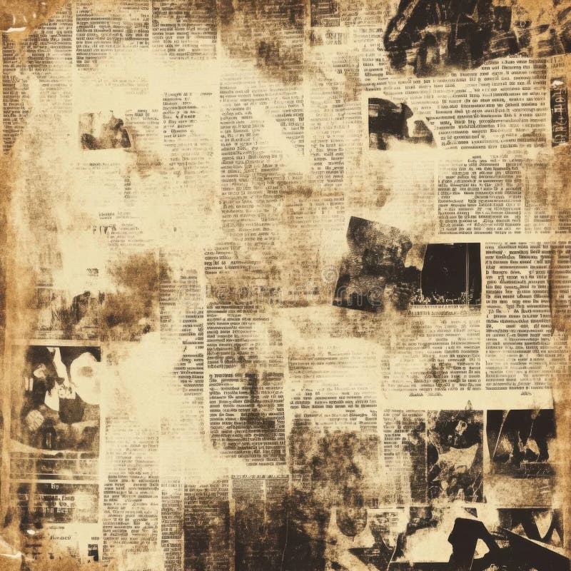 Exploring Aged Newspaper Textures, a Collage of Vintage News Stock ...