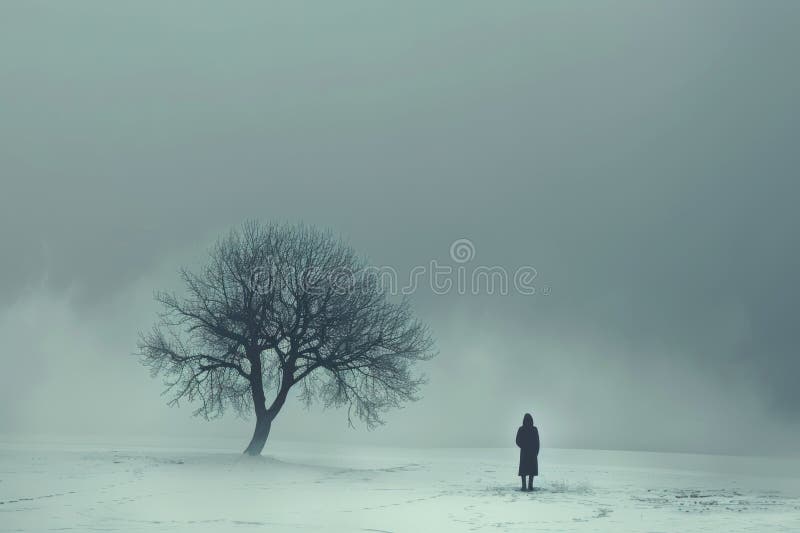 Exploring Alexithymia a Cold Winter Landscape Symbolizing Emotional ...