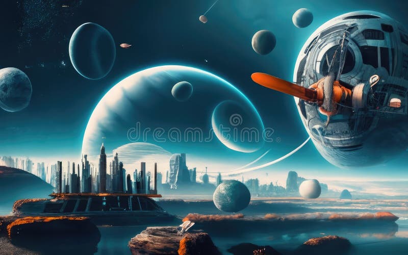 Exploring an Alien Planet on a Mission To Discover New Life Forms Stock ...