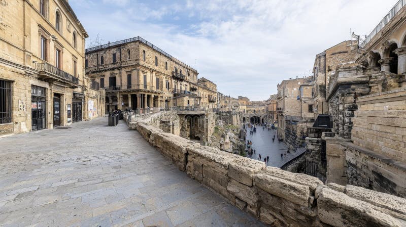 Exploring Ancient Architecture Panoramic View of Historic City Urban ...