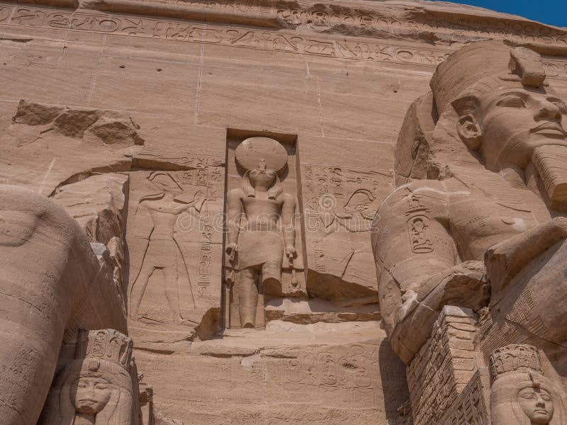 Abu Simbel Temple in Egypt stock photo. Image of pyramid - 304602198