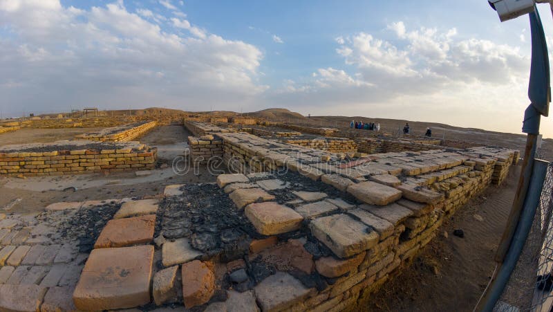 Exploring Ancient Ruins Under a Cloudy Sky Stock Photo - Image of ...
