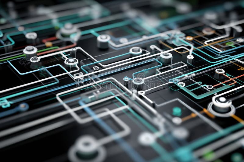 Exploring Animated Digital Pathways Showing Complex Machine Thinking