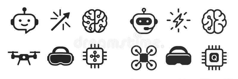 Exploring Artificial Intelligence Concepts with Various Icons ...
