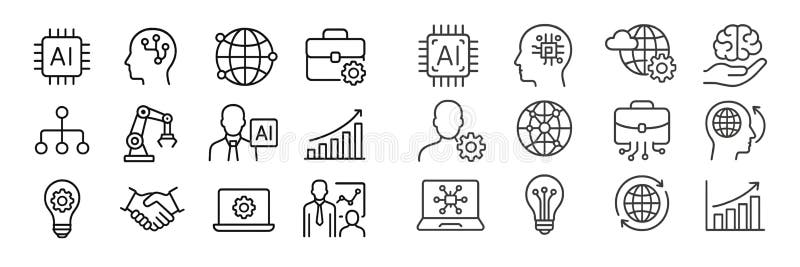 Exploring Artificial Intelligence Concepts through Various Icons and ...