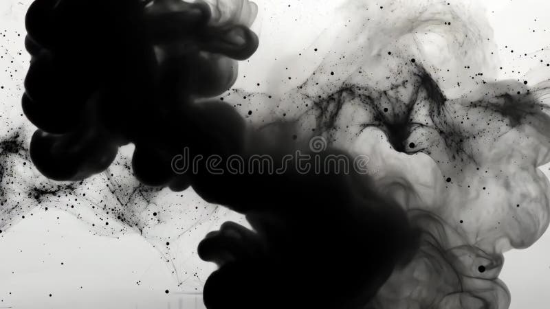 Exploring the Artistic Beauty of Black Ink Swirling in Water Creating ...