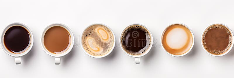 Exploring the Artistry of Coffee in Six Unique Cups. Generative AI ...