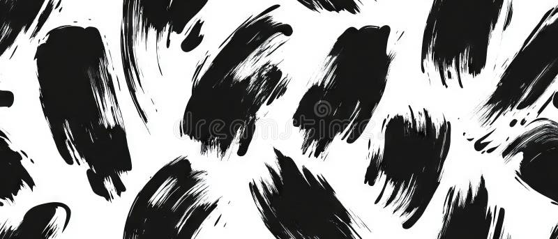 Exploring Balance in Asymmetrical Black Ink Patterns on a Smooth White ...