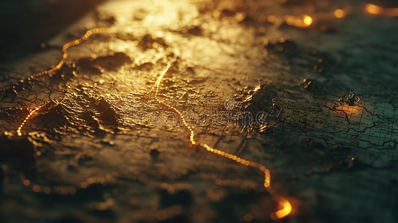 Exploring the Beauty of Abstract Terrain Textures with Glowing Features ...