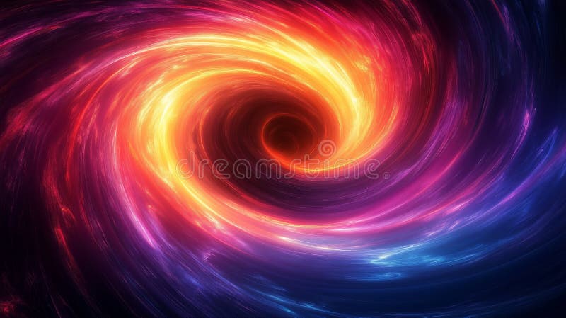 Exploring the Beauty of a Colorful Cosmic Spiral in Space Stock ...