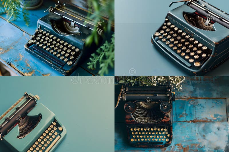 Exploring the Beauty and Complexity of a Classic Typewriter Set Against ...