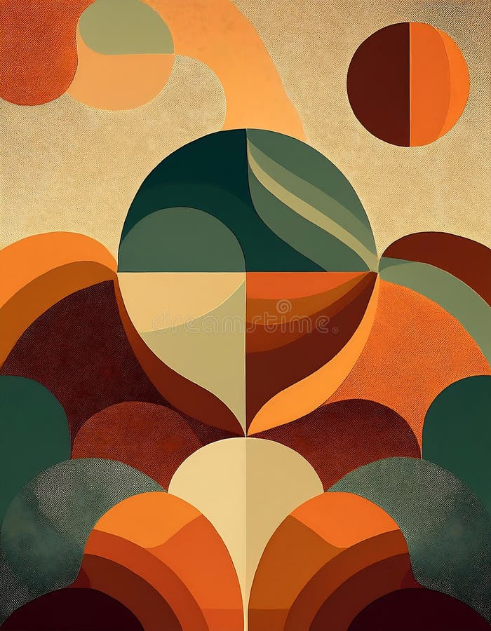 Exploring the Beauty of Curved Shapes and Earthy Colors in an Abstract ...