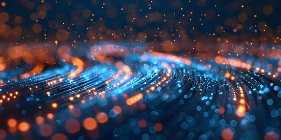 Exploring the Beauty of Data Cables in a Technology Setting. Concept ...