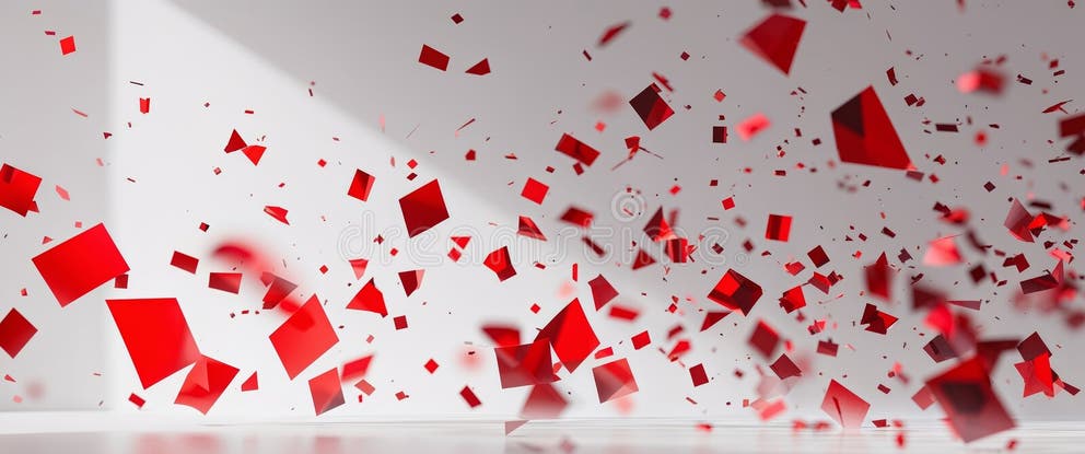 Exploring Beauty Fragmented Red Flashes Various Shapes Sizes Stock ...