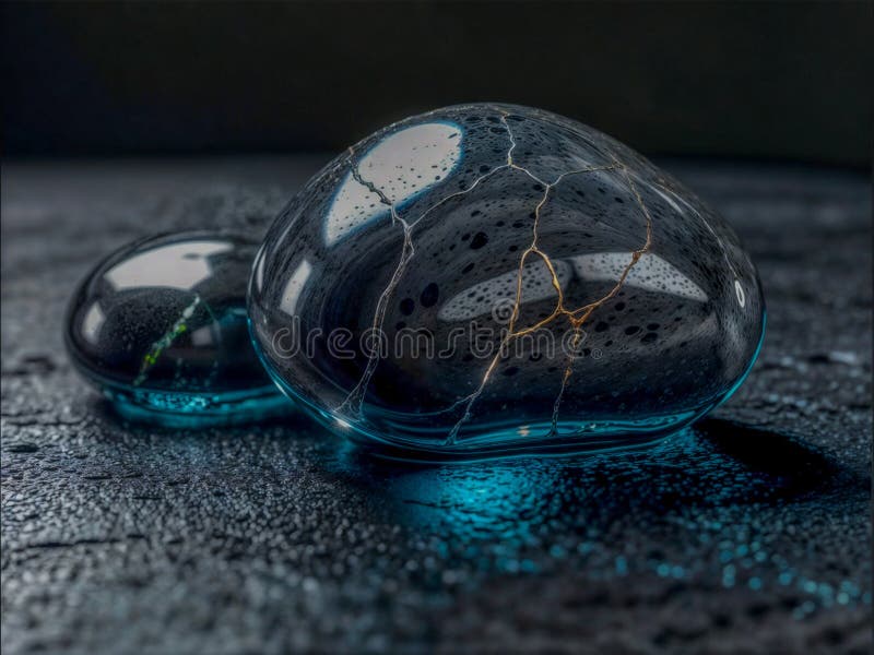 Exploring the Beauty of Glossy Black Surface with Unique Patterns and ...