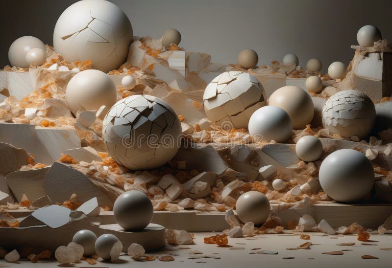 Exploring the Beauty of Imperfection in Gypsum Spheres Stock ...